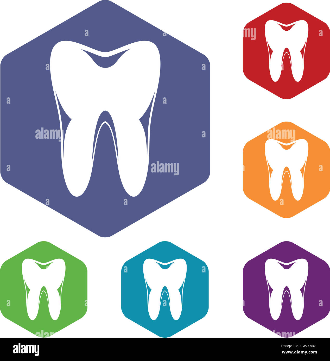 Human tooth icons set Stock Vector Image & Art - Alamy