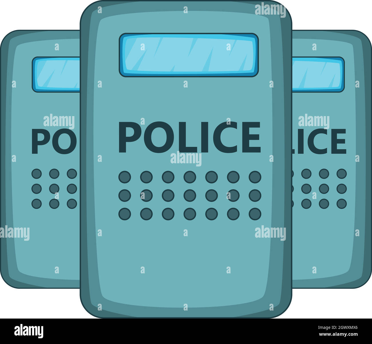 Riot shields icon, cartoon style Stock Vector Image & Art - Alamy