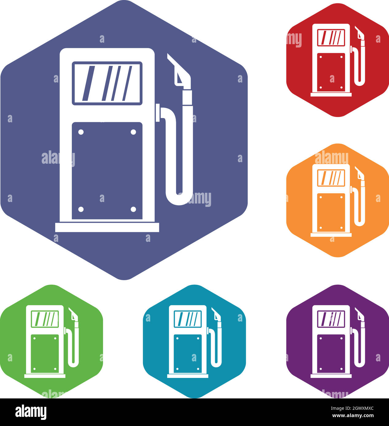 Fuel nozzle filling gasoline Stock Vector Images - Alamy
