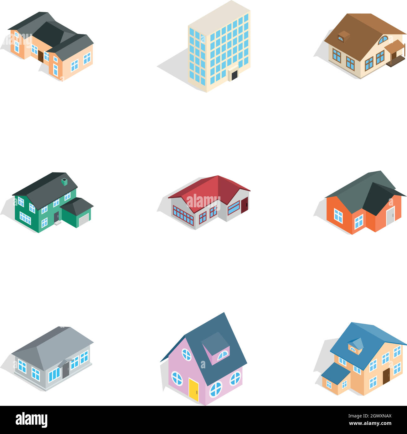 Real estate icons vector hi-res stock photography and images - Alamy
