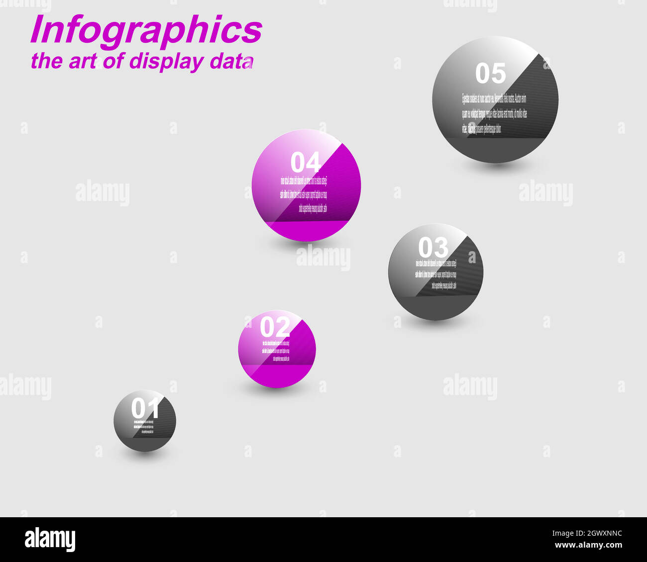 Infographic display template. Idea to display information, ranked and ...