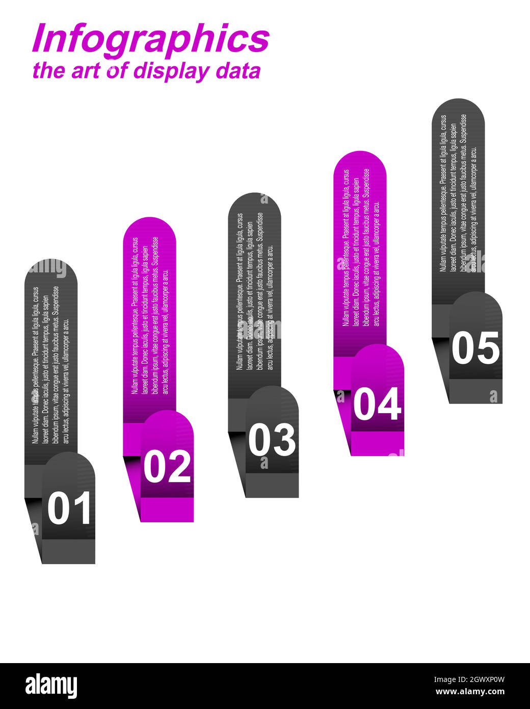 Infographic display template. Idea to display information, ranked and ...