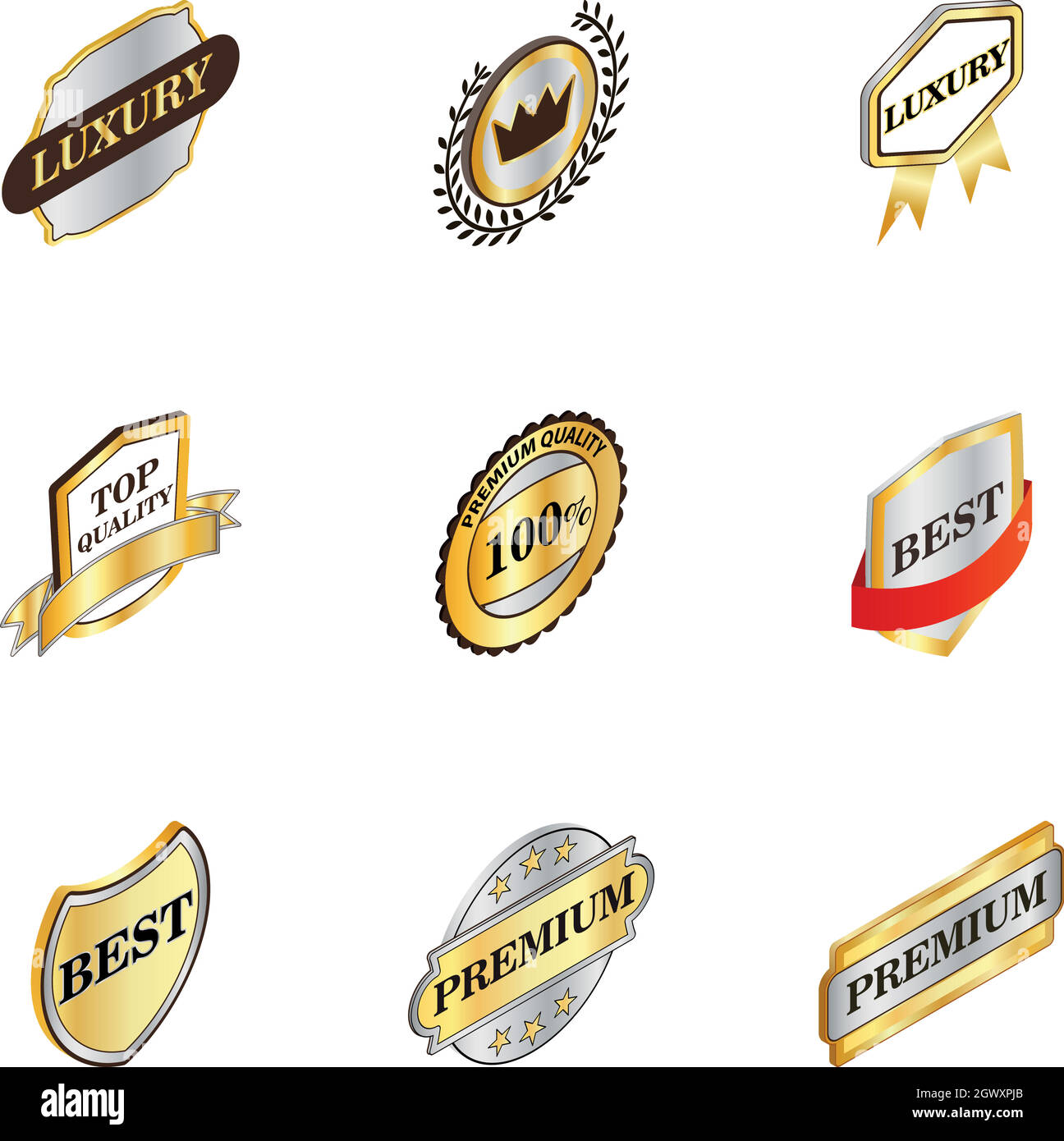 Collection of badges Stock Vector Images - Alamy