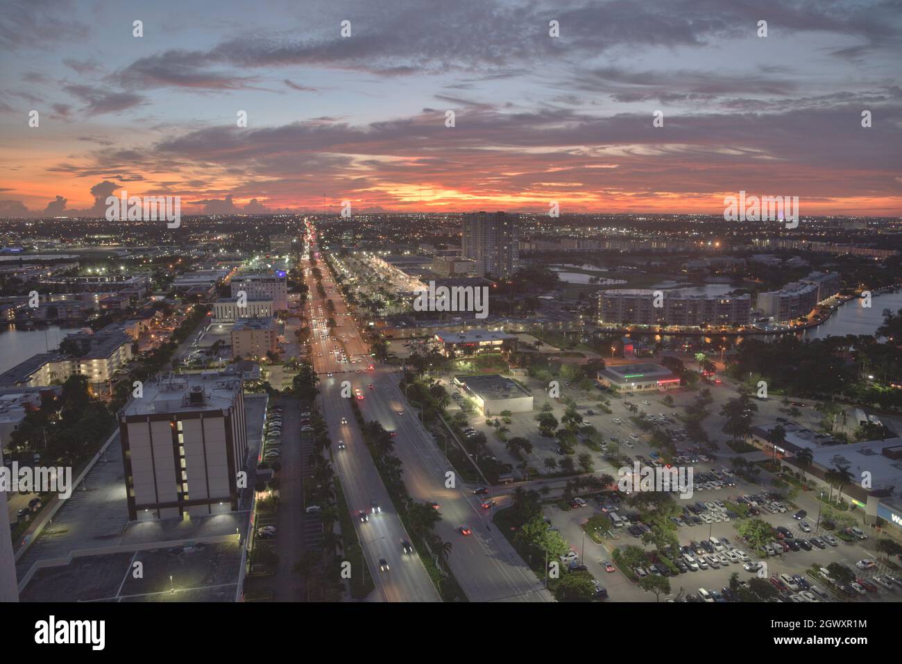 Aerial Photography Of Hallandale Beach In Florida Stock Photo - Alamy