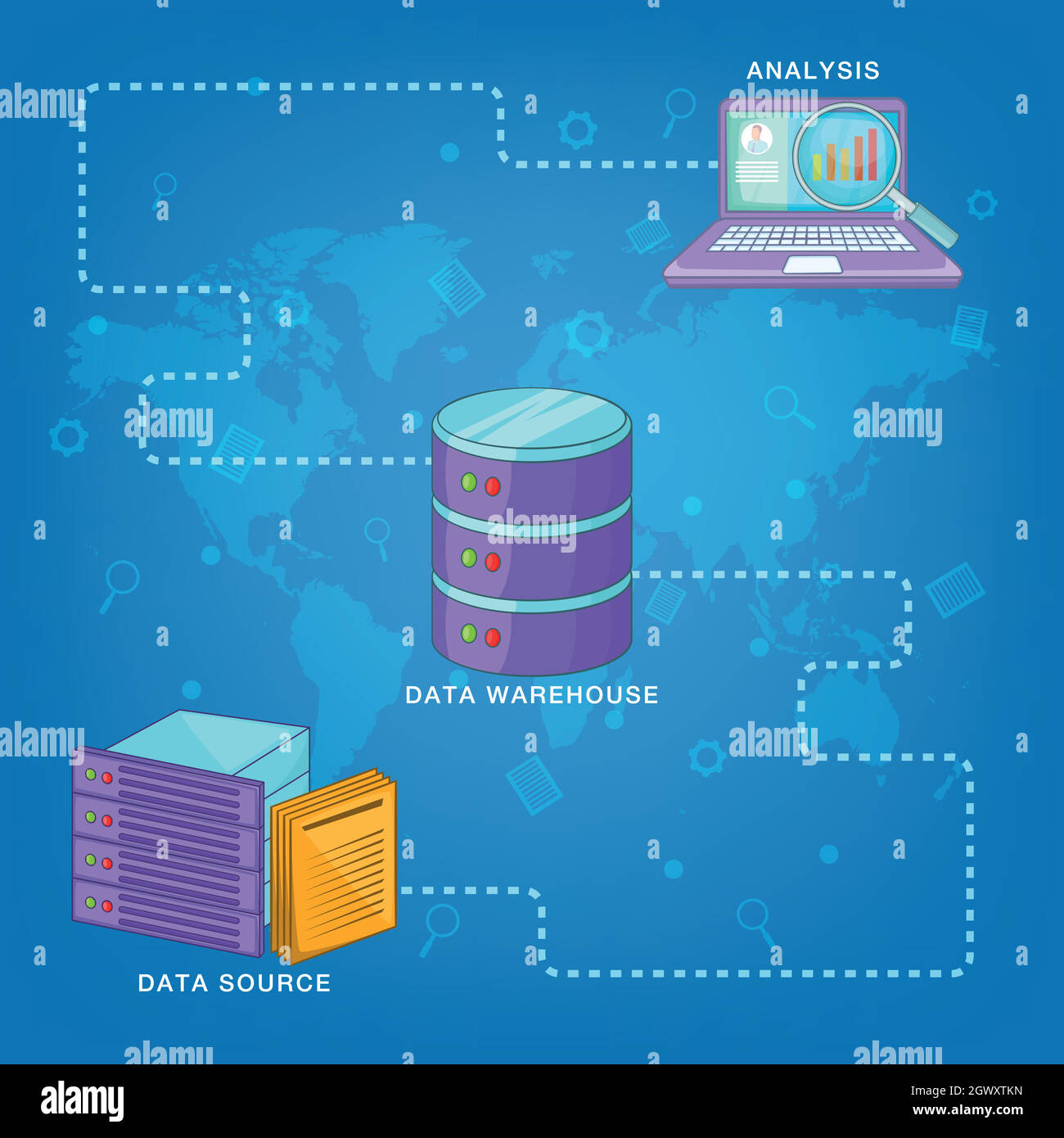 Data base concept Stock Vector Images - Alamy