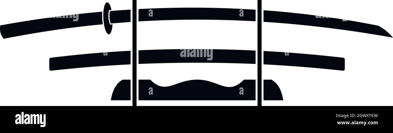 Katana, Japanese sword icon, outline style Stock Vector Image & Art - Alamy