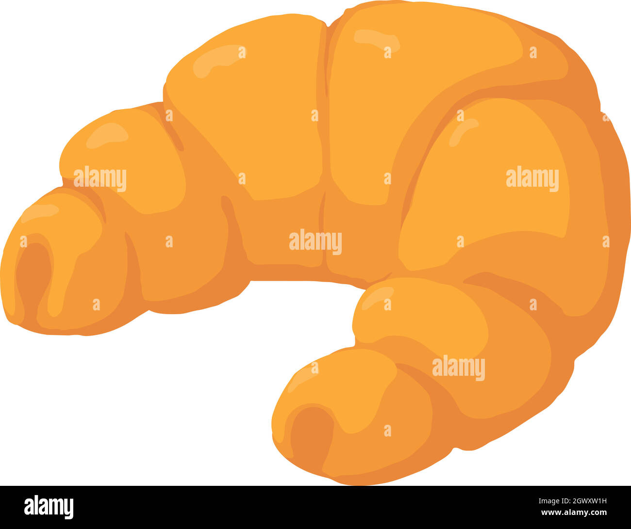 Cartoon French Croissant