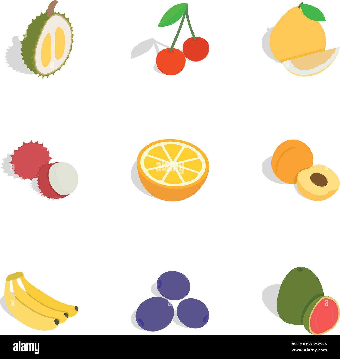 Fruits icons Stock Vector Images - Alamy