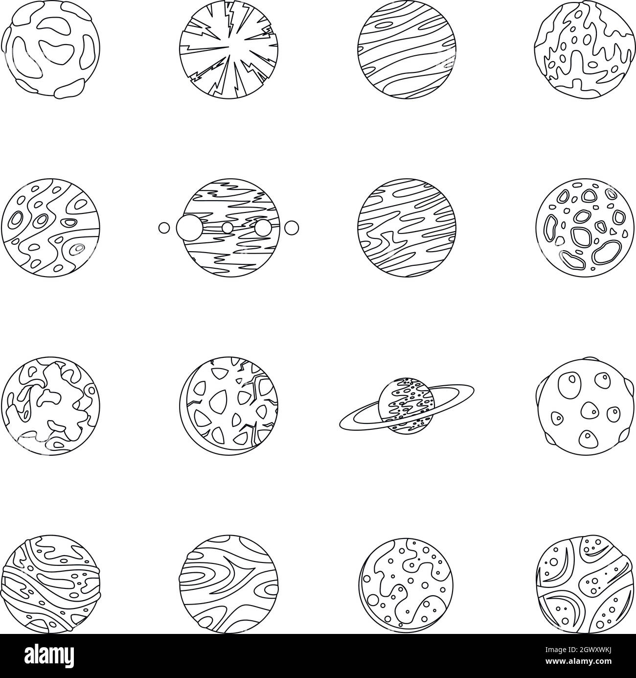 Solar system planets orbit Cut Out Stock Images & Pictures - Alamy