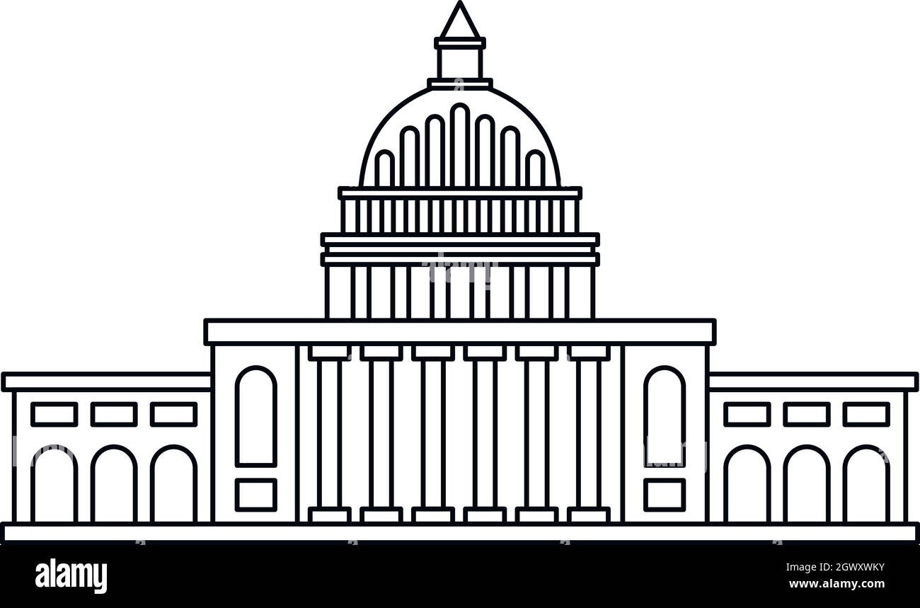 White house icon , outline style Stock Vector Image & Art - Alamy