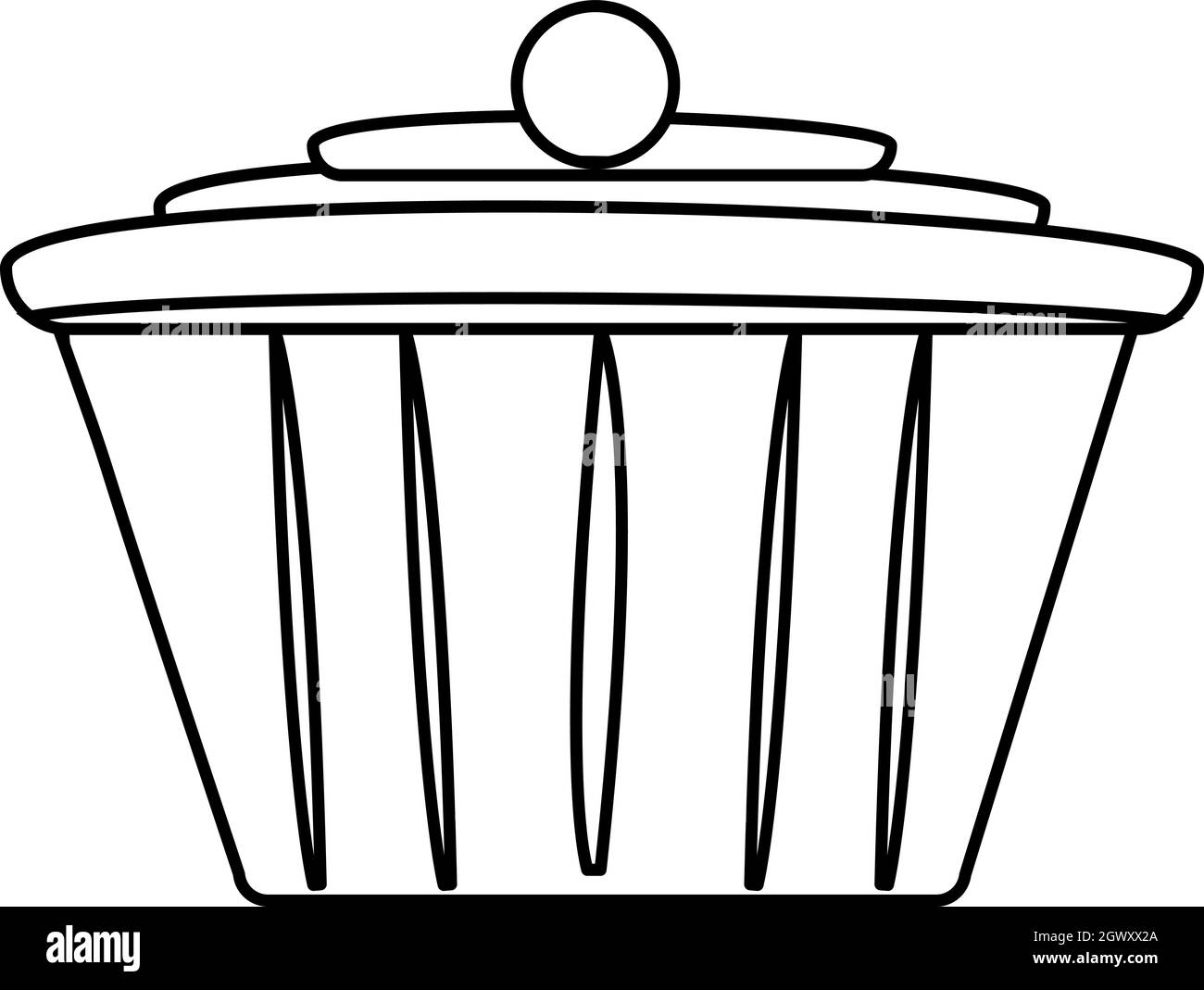 Cake pastry icon outline Stock Vector Images - Alamy