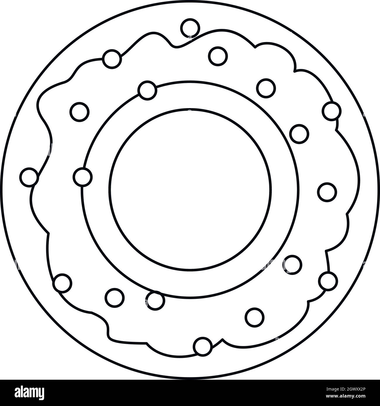 Donut icon, outline style Stock Vector Image & Art - Alamy