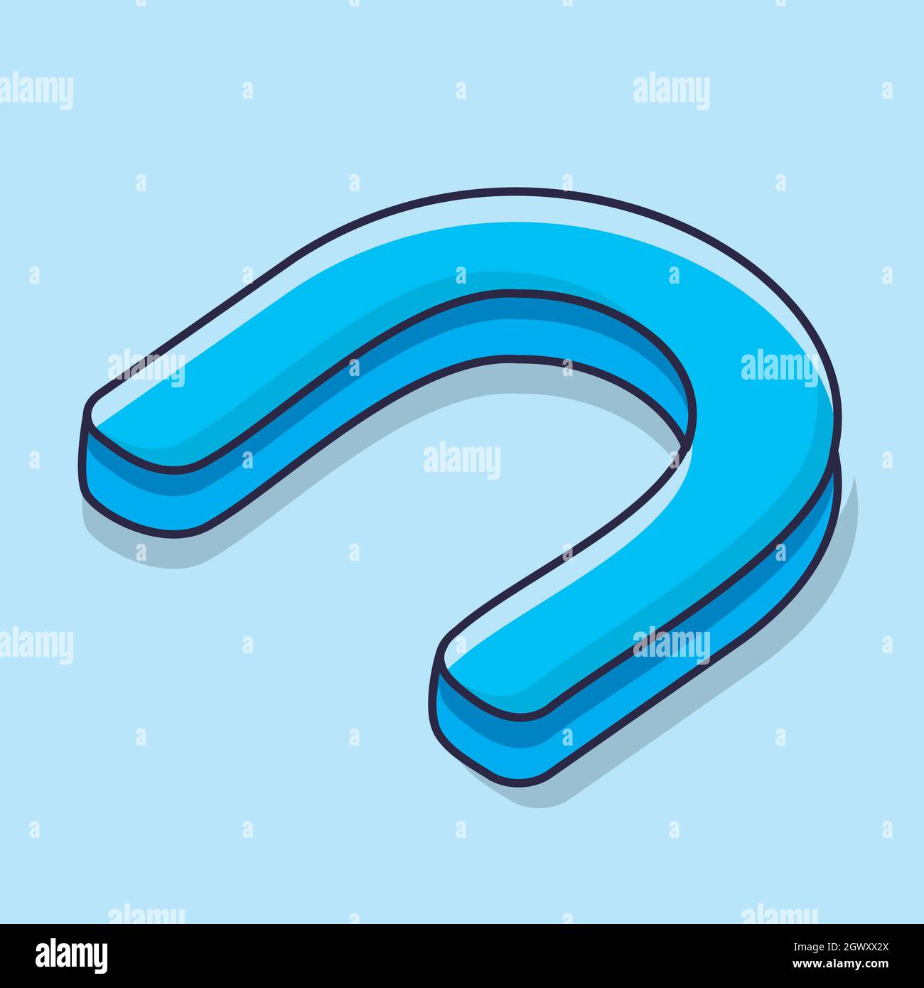 u shaped neck pillow isolated cartoon vector illustration in flat style ...