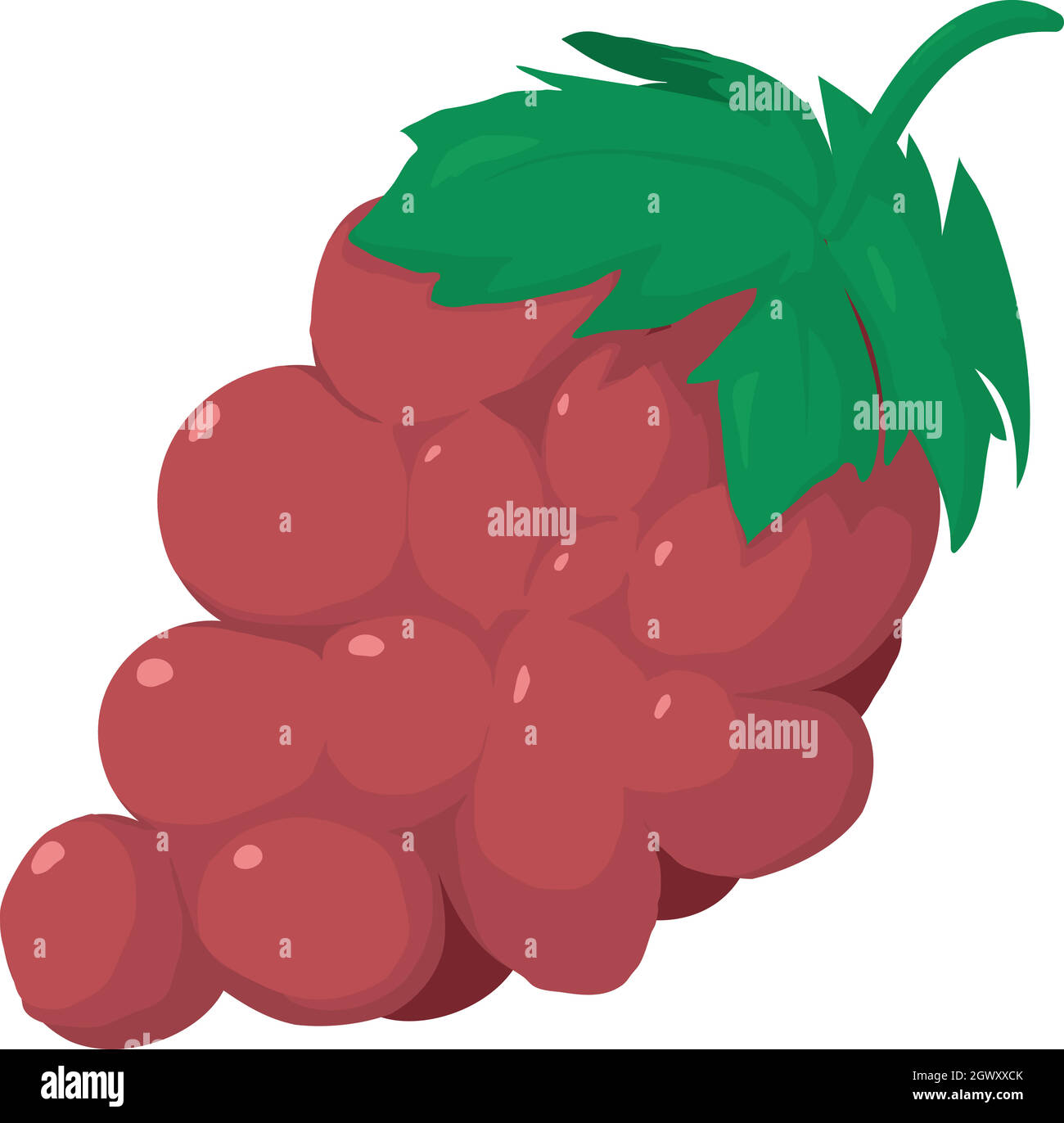 Cartoon Bunch Grape Wine Icon Cut Out Stock Images & Pictures - Alamy