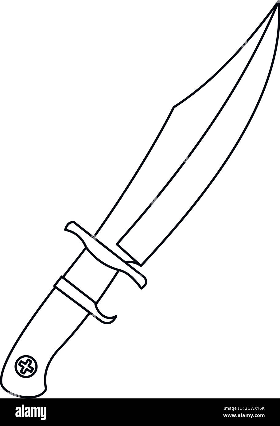 Dagger icon, outline style Stock Vector Image & Art - Alamy