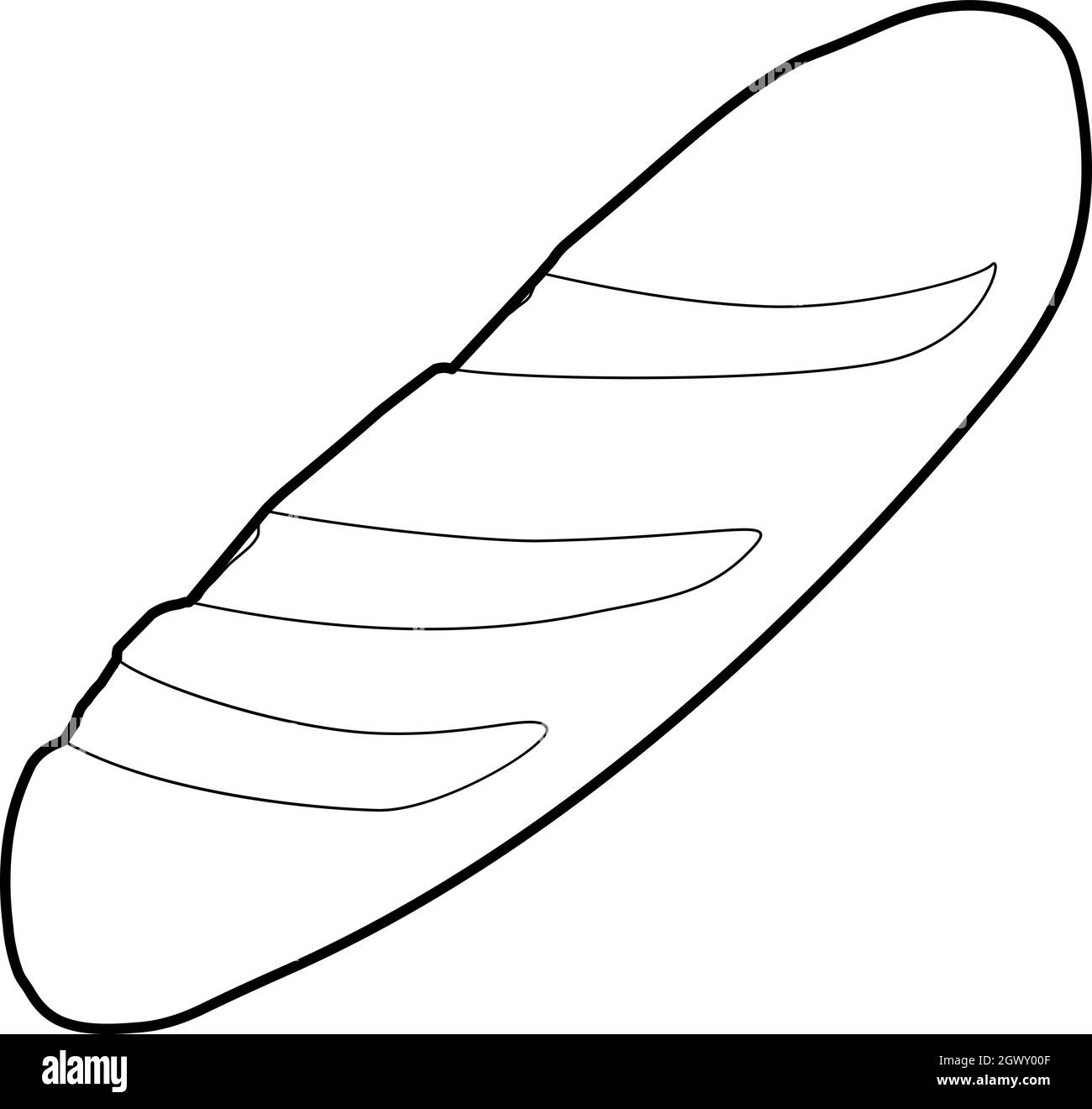 Baguette icon Stock Vector Images - Alamy