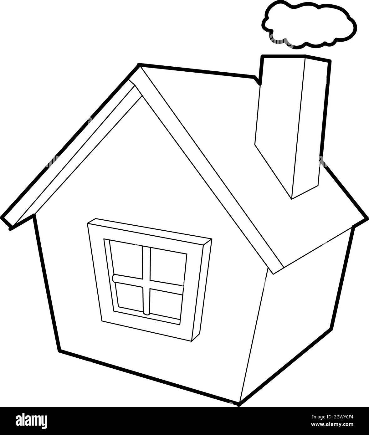 House icon, outline style Stock Vector Image & Art - Alamy
