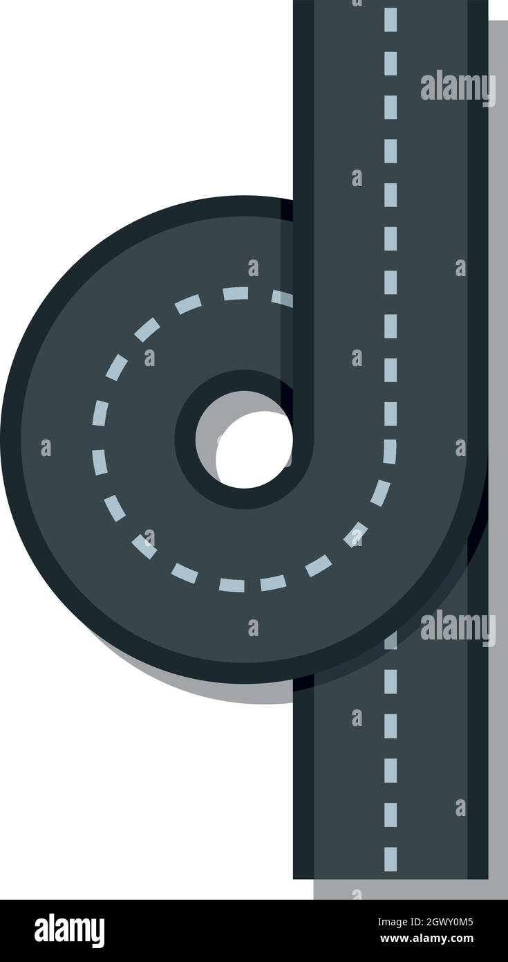 Road junction icon, flat style Stock Vector Image & Art - Alamy