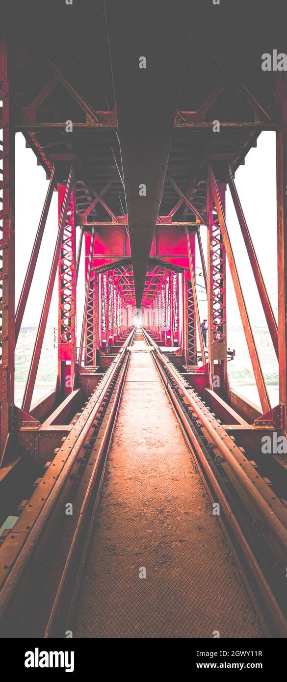 Red bridge architecture underneath hi-res stock photography and images ...
