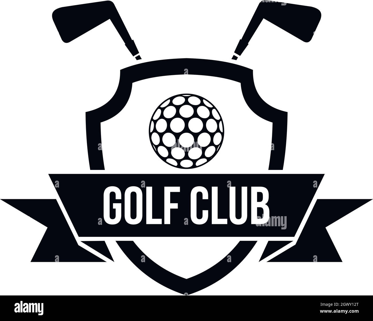 Golf club emblem icon, simple style Stock Vector Image & Art - Alamy