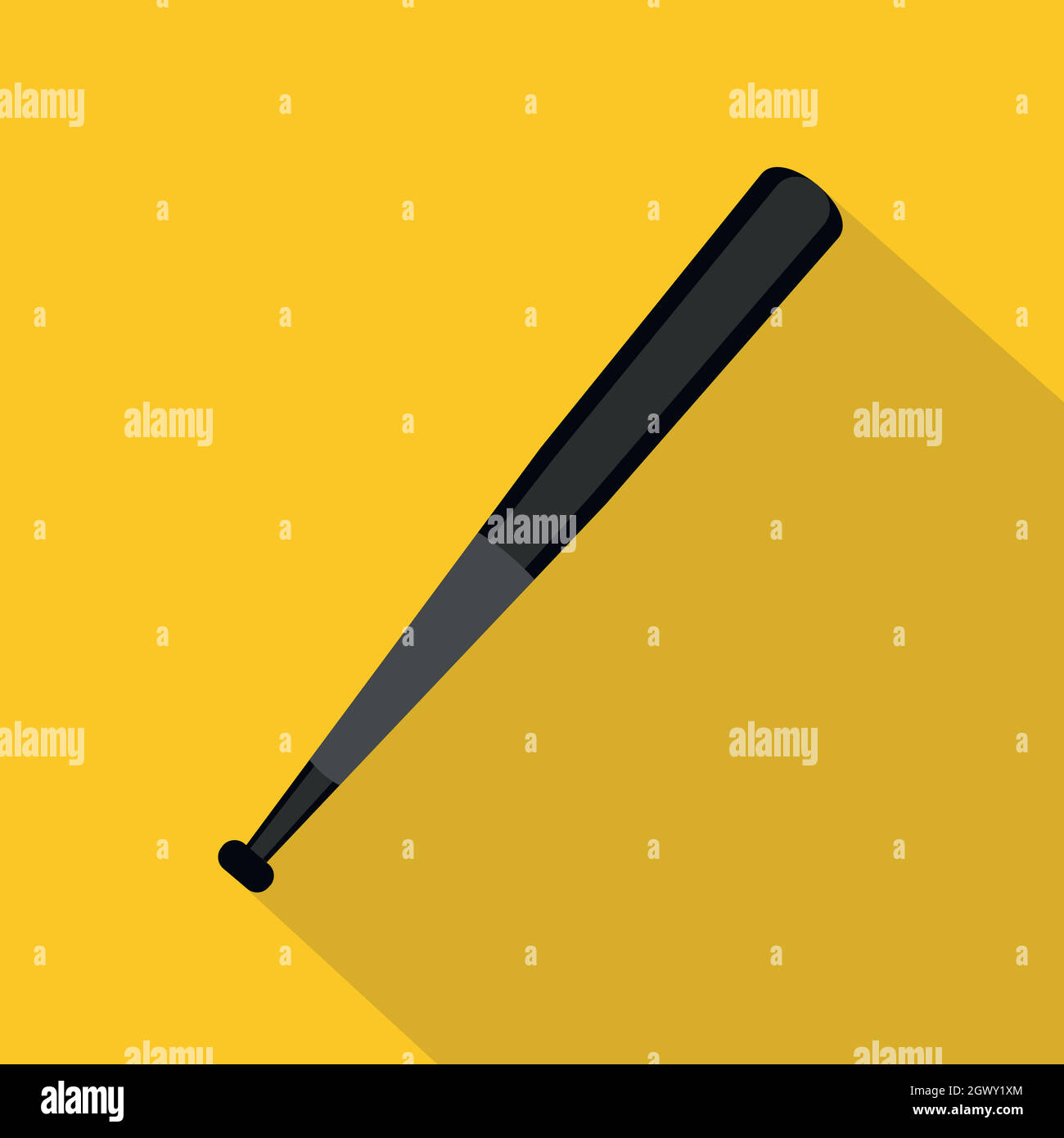 Wooden baseball bat icon, flat style Stock Vector Image & Art - Alamy