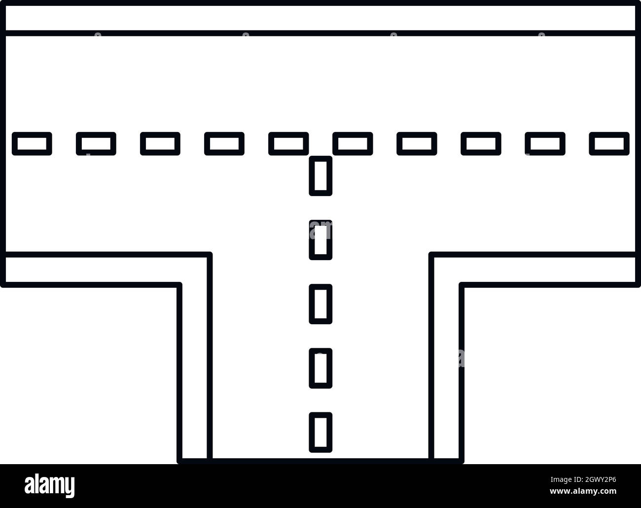 Road intersection icon, outline style Stock Vector Image & Art - Alamy