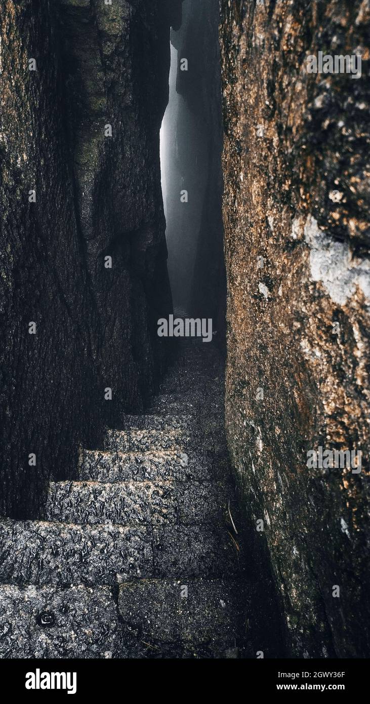Stairs in a cave hi-res stock photography and images - Alamy