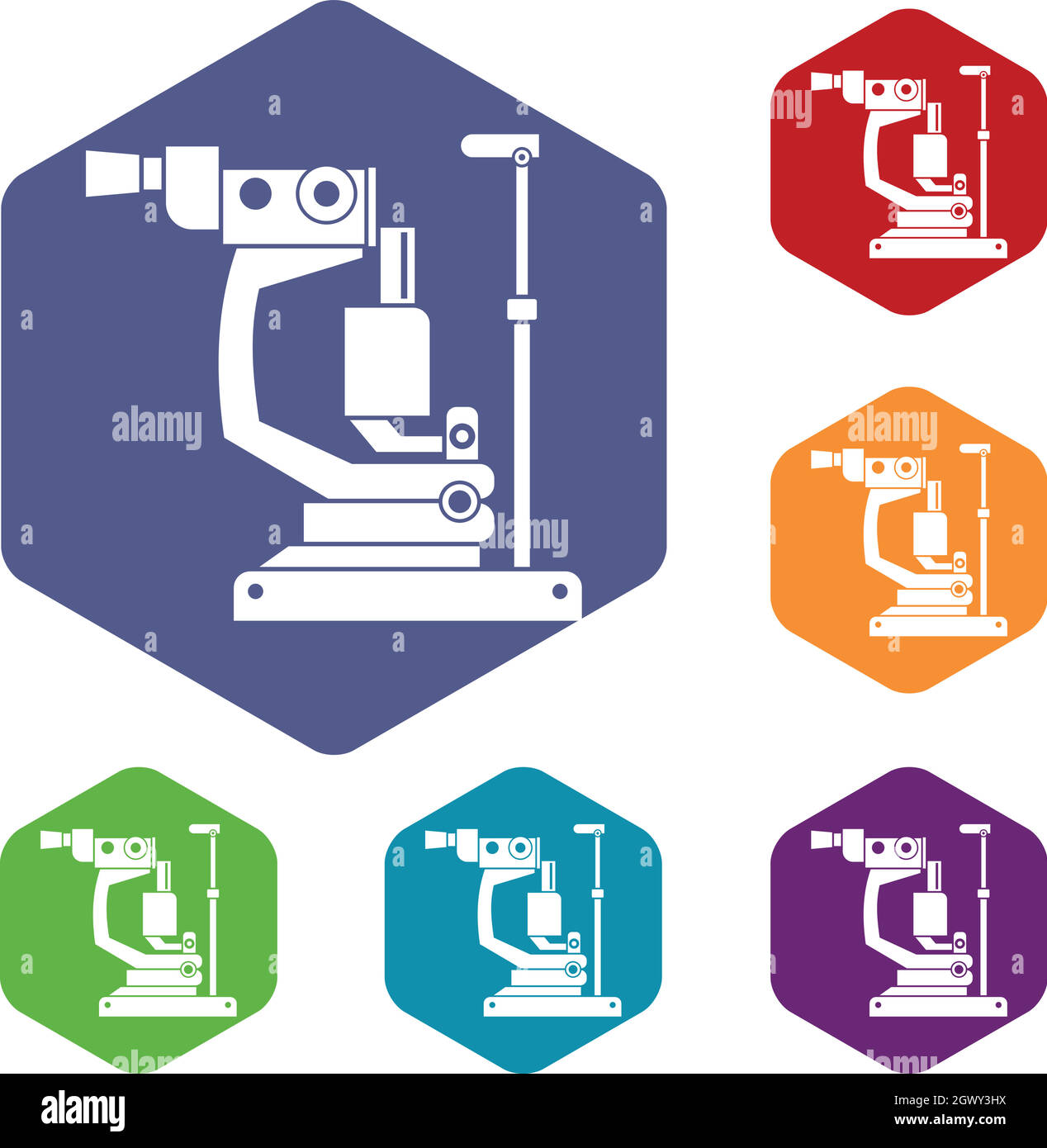 Eye test phoropter Stock Vector Images - Alamy