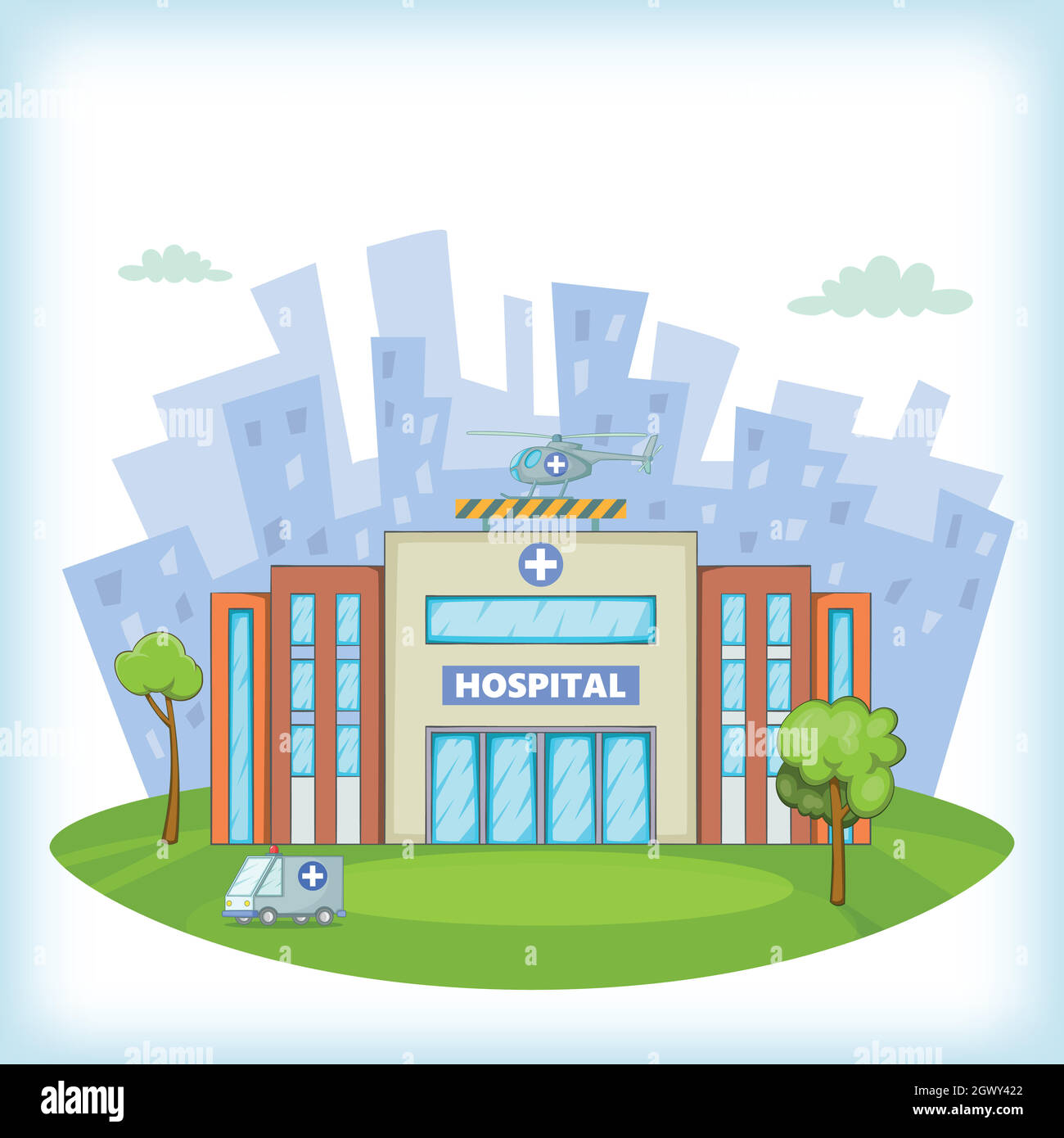 Hospital concept, cartoon style Stock Vector Image & Art - Alamy