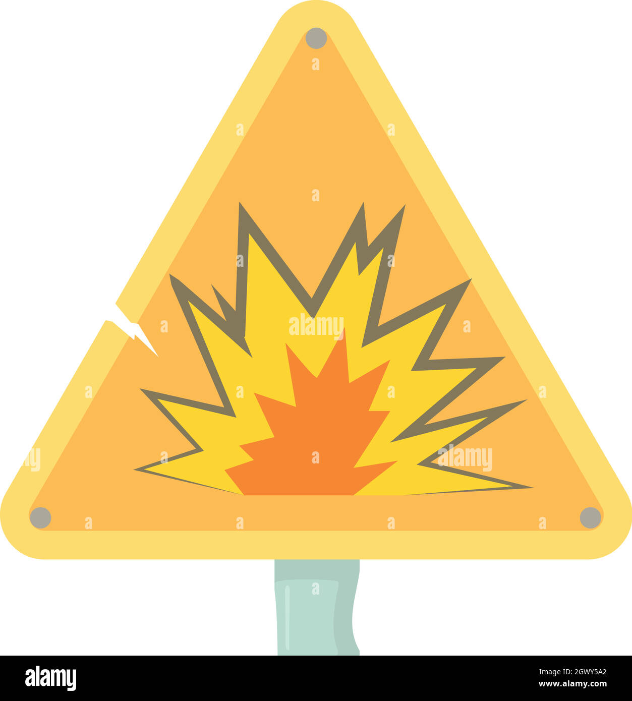 Danger sign icon, cartoon style Stock Vector Image & Art - Alamy