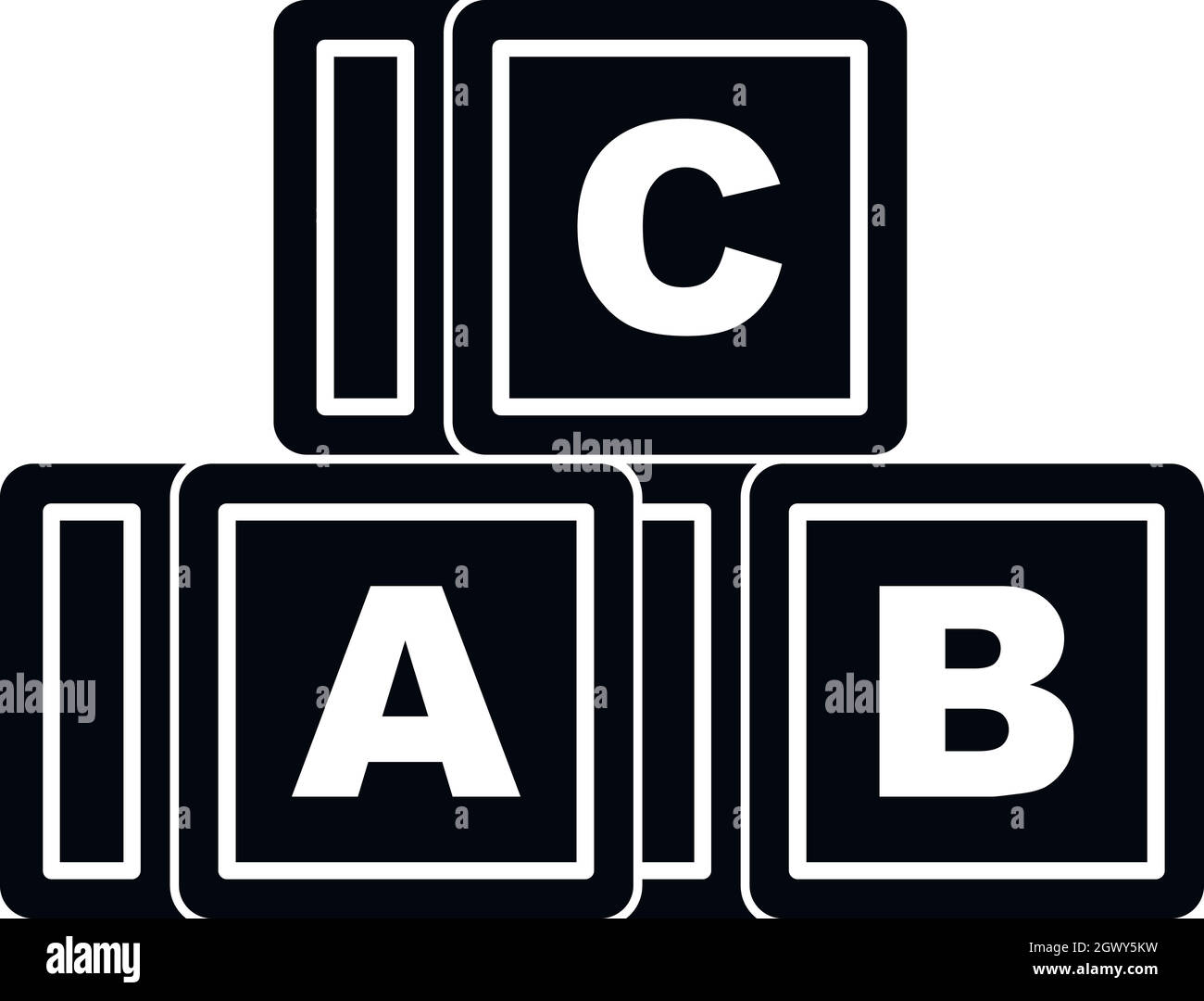 ABC cubes icon, simple style Stock Vector Image & Art - Alamy