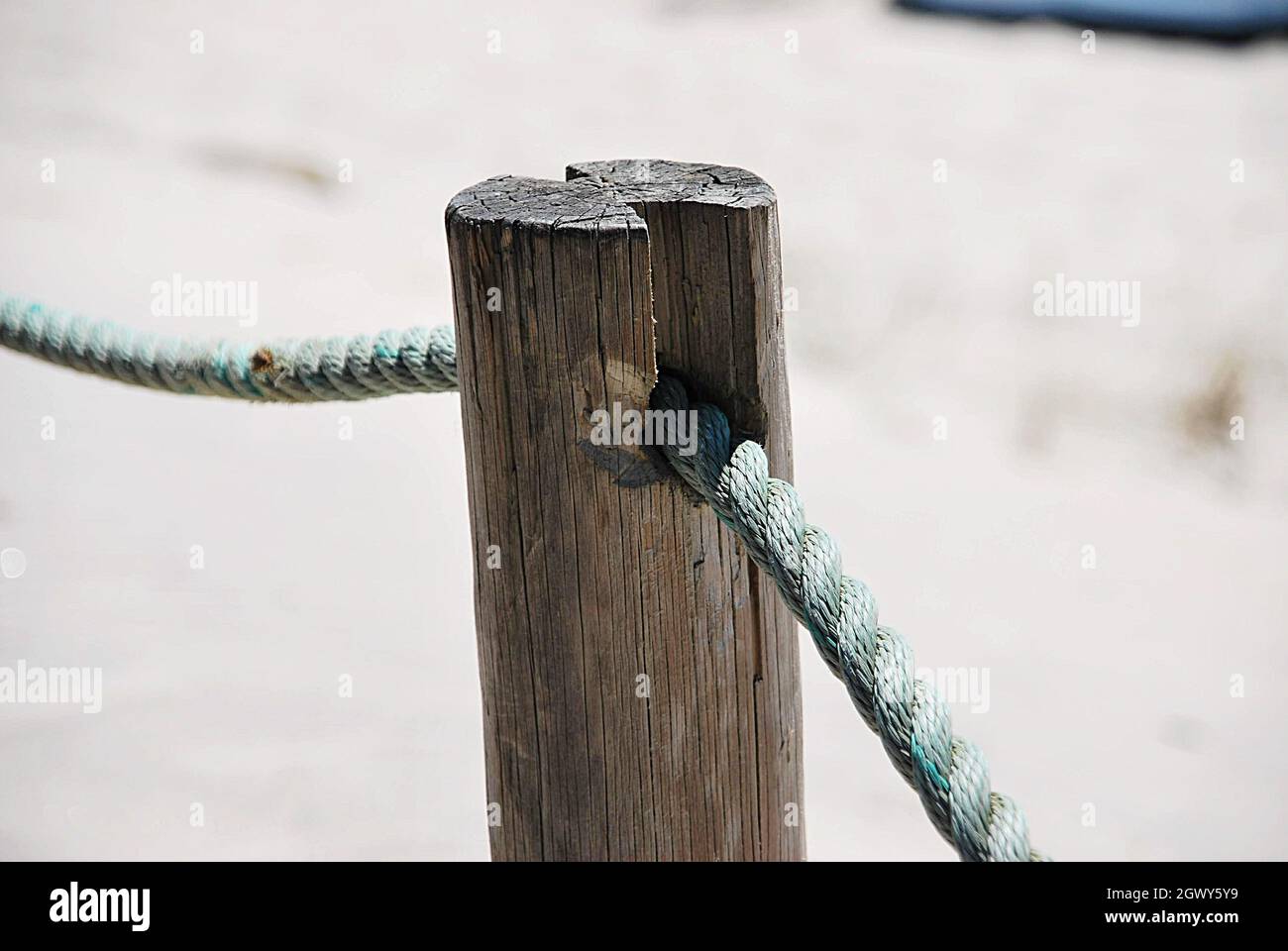Rope And Post Barrier High Resolution Stock Photography and Images - Alamy