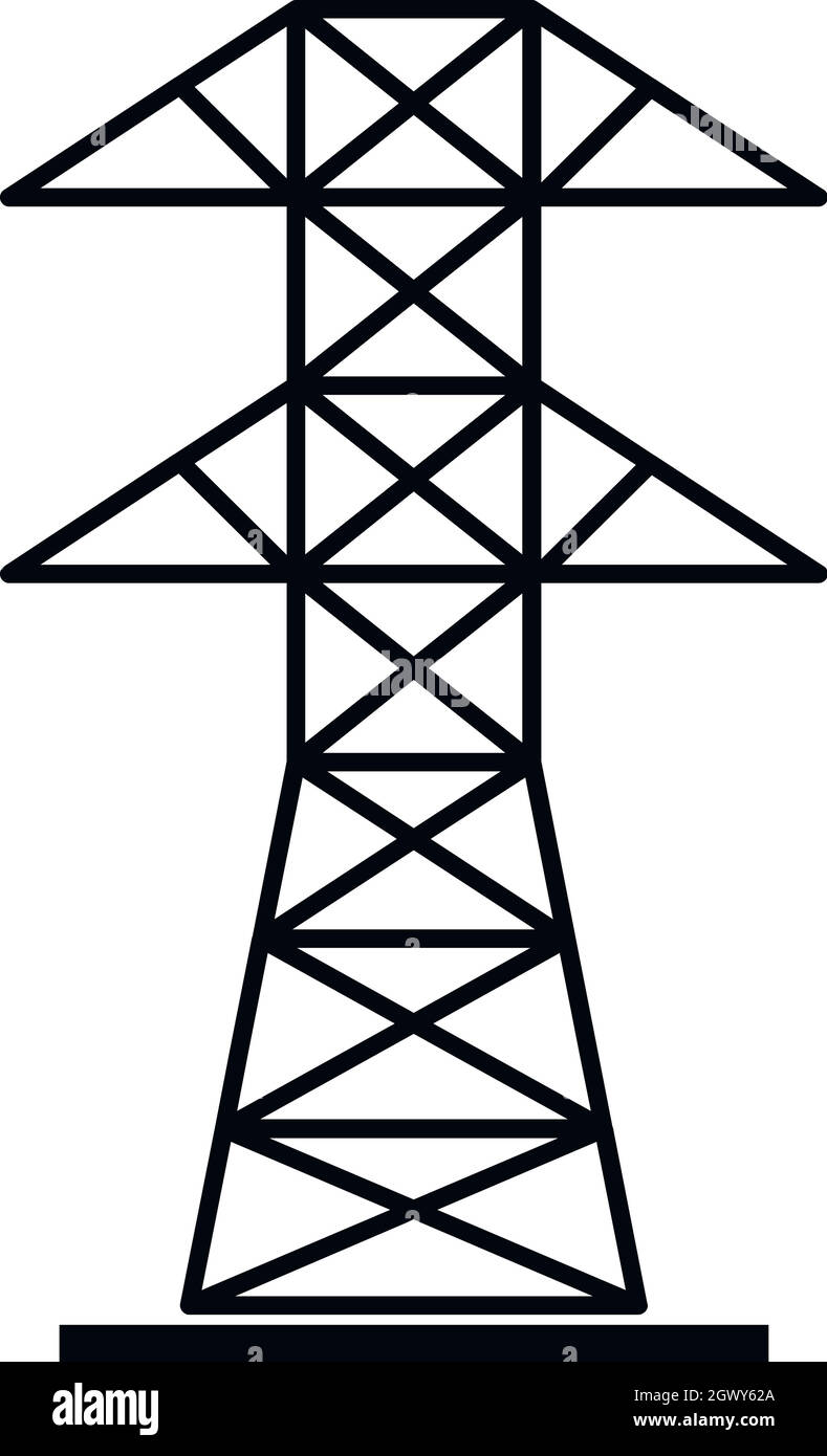 High voltage tower icon, simple style Stock Vector Image & Art - Alamy