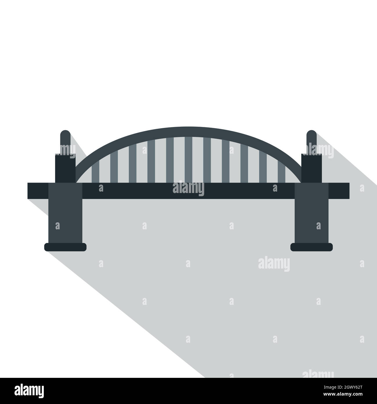 Bridge icon, flat style Stock Vector Image & Art - Alamy