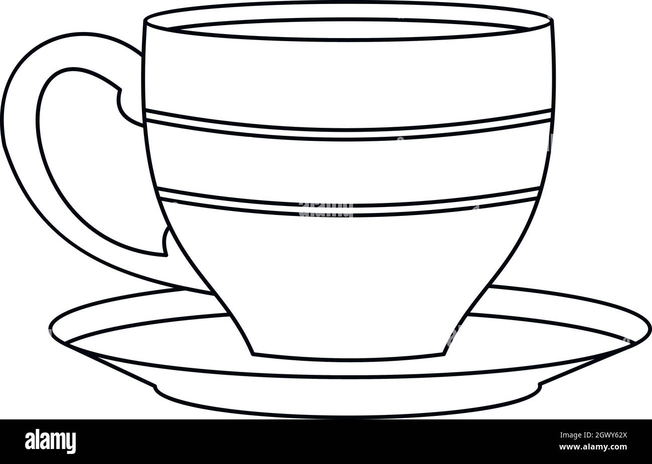 Cup icon, outline style Stock Vector Image & Art - Alamy