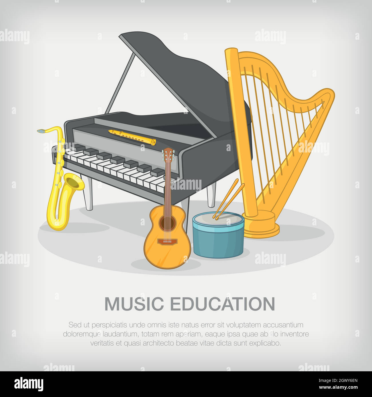 Musical ensemble concept, cartoon style Stock Vector Image & Art - Alamy