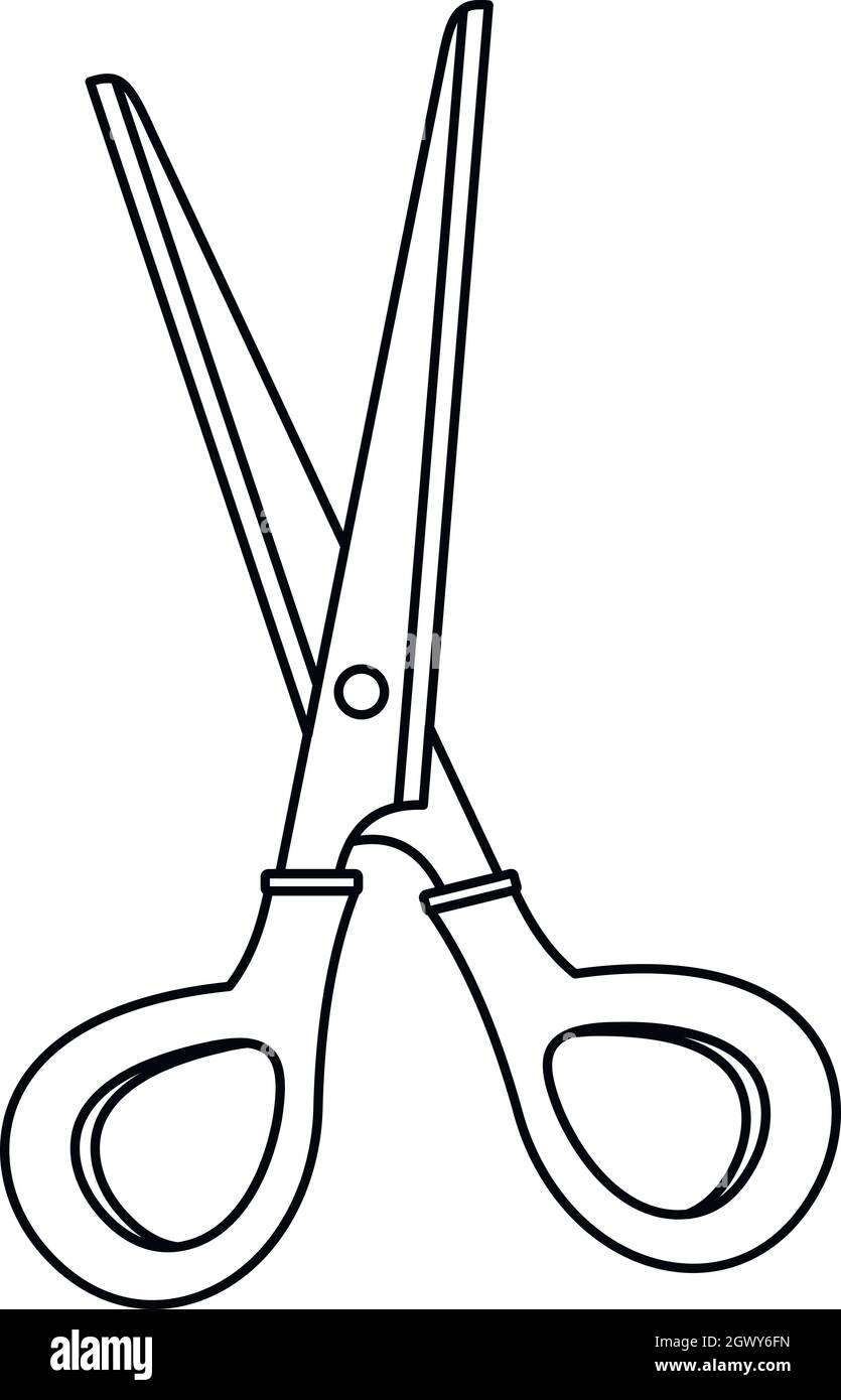 Scissors icon, outline style Stock Vector Image & Art - Alamy