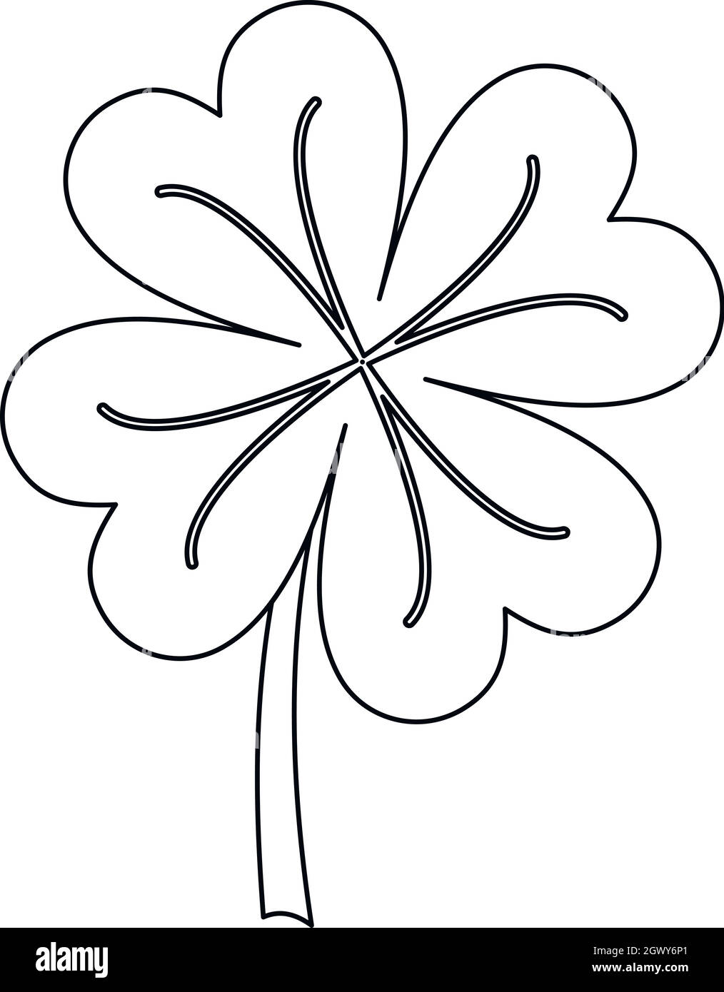 Clover icon , outline style Stock Vector Image & Art - Alamy