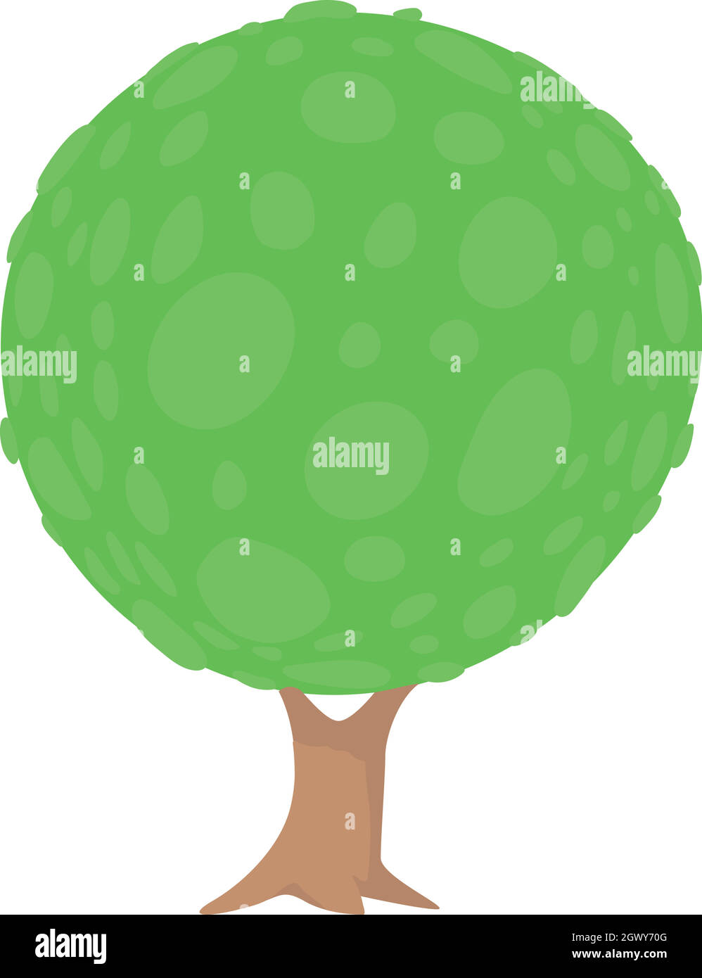 Round tree icon, cartoon style Stock Vector Image & Art - Alamy