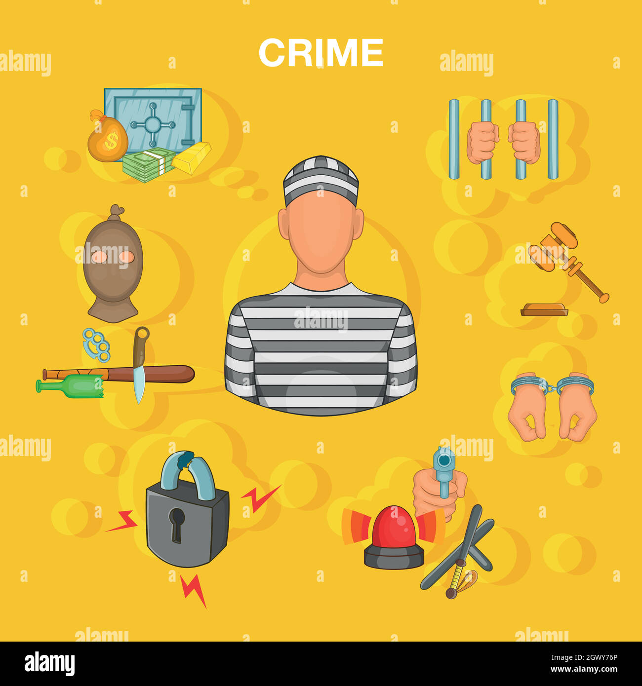 Crime law concept vector hi-res stock photography and images - Alamy