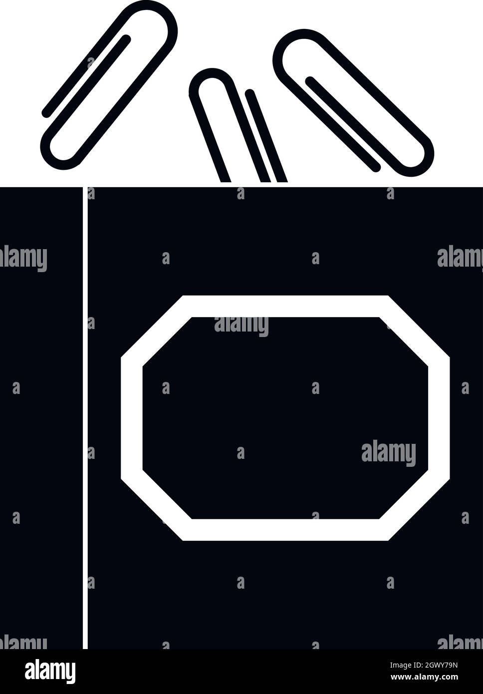 Black metal paper pin Stock Vector Images - Alamy