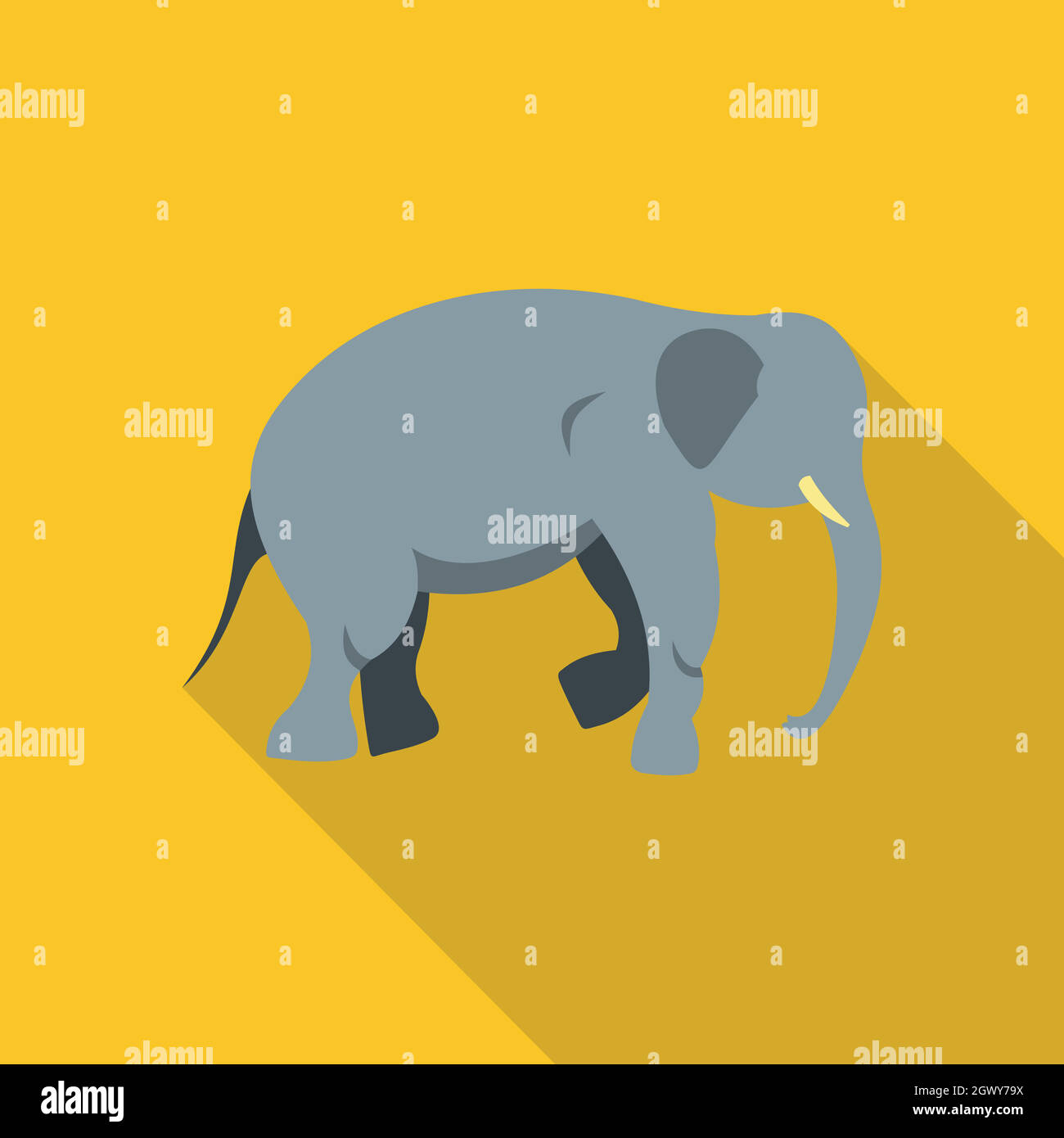 Elephant icon, flat style Stock Vector Image & Art - Alamy