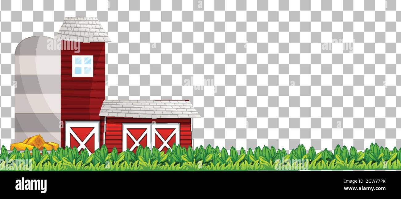 Barn or granary on transparent background illustration Stock Vector ...
