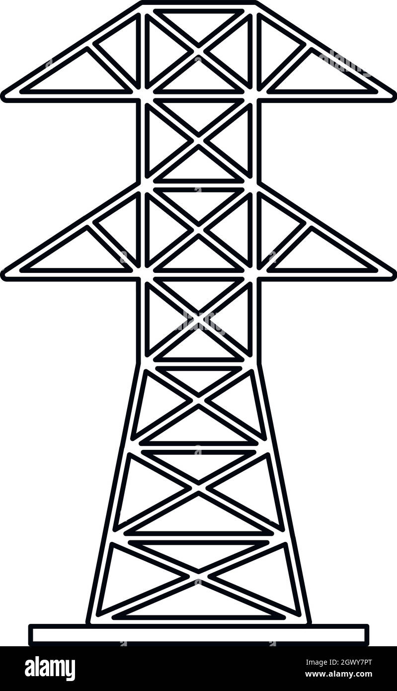 Electric line tower Stock Vector Images - Alamy