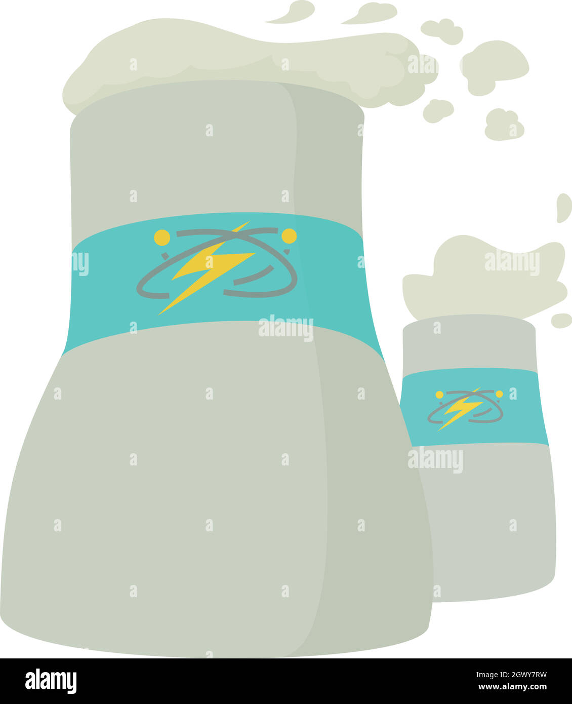 Cooling tower built Stock Vector Images - Alamy