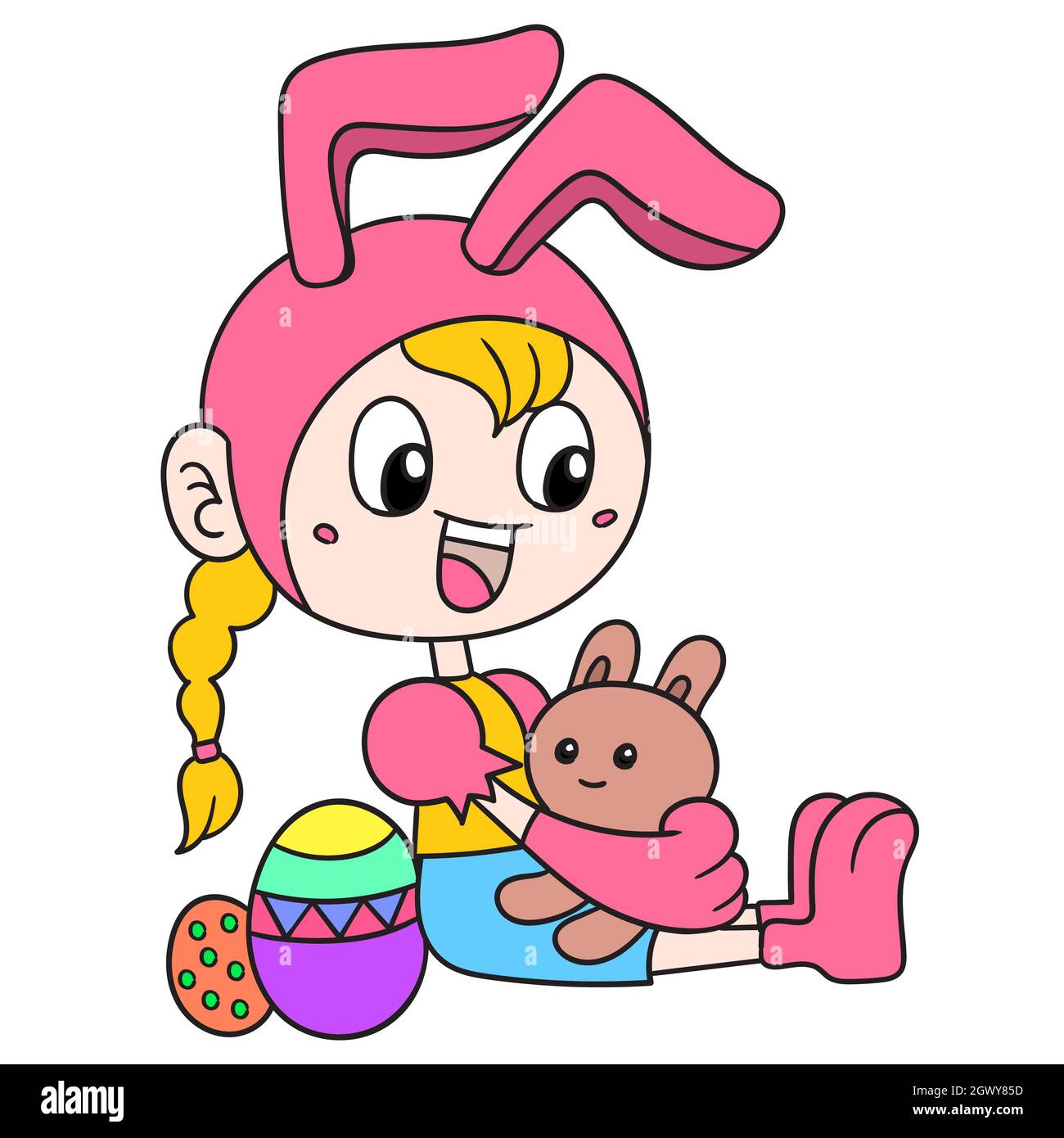 Woman egg cartoon hi-res stock photography and images - Alamy