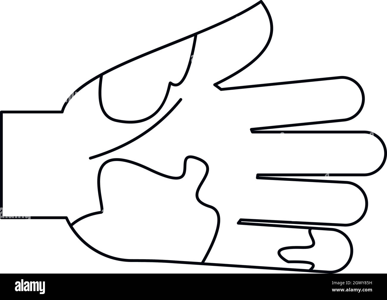 Dirty hand icon, outline style Stock Vector Image & Art - Alamy