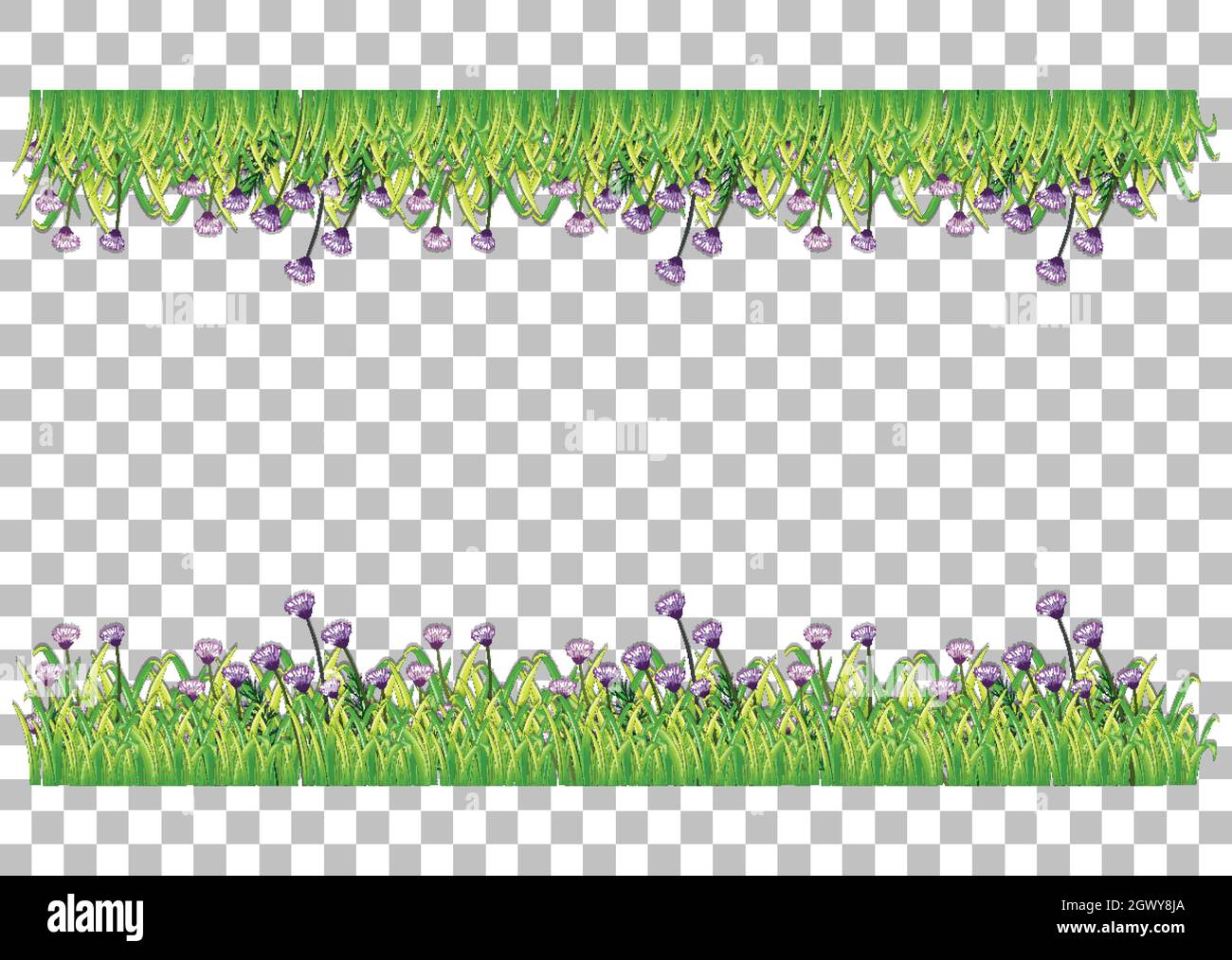 Nature plants frame transparent background illustration Stock Vector ...