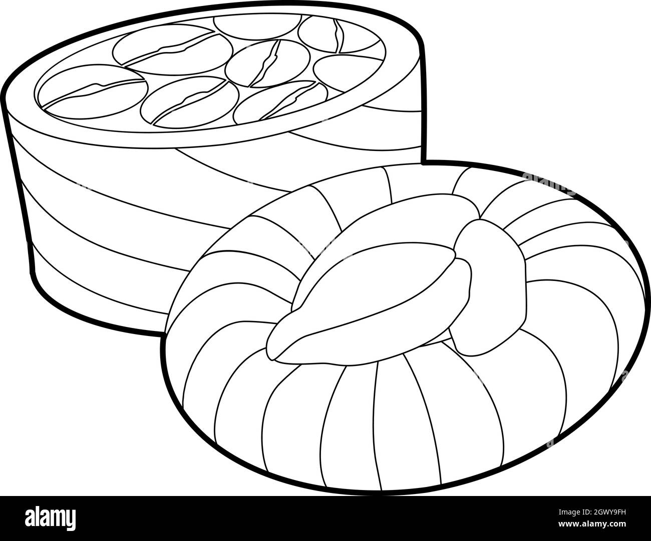 Coffee outline vector Black and White Stock Photos & Images - Alamy