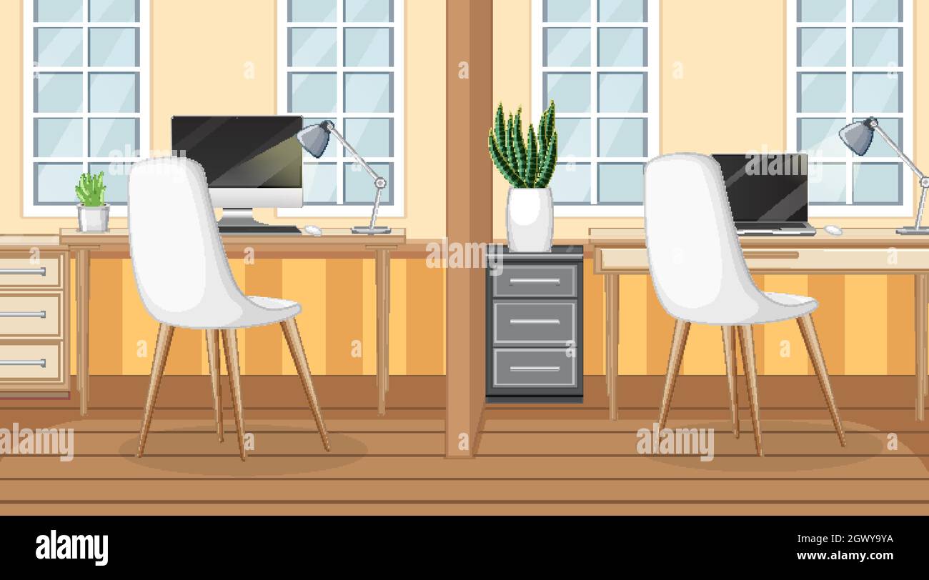 Office inside computers Stock Vector Images - Alamy